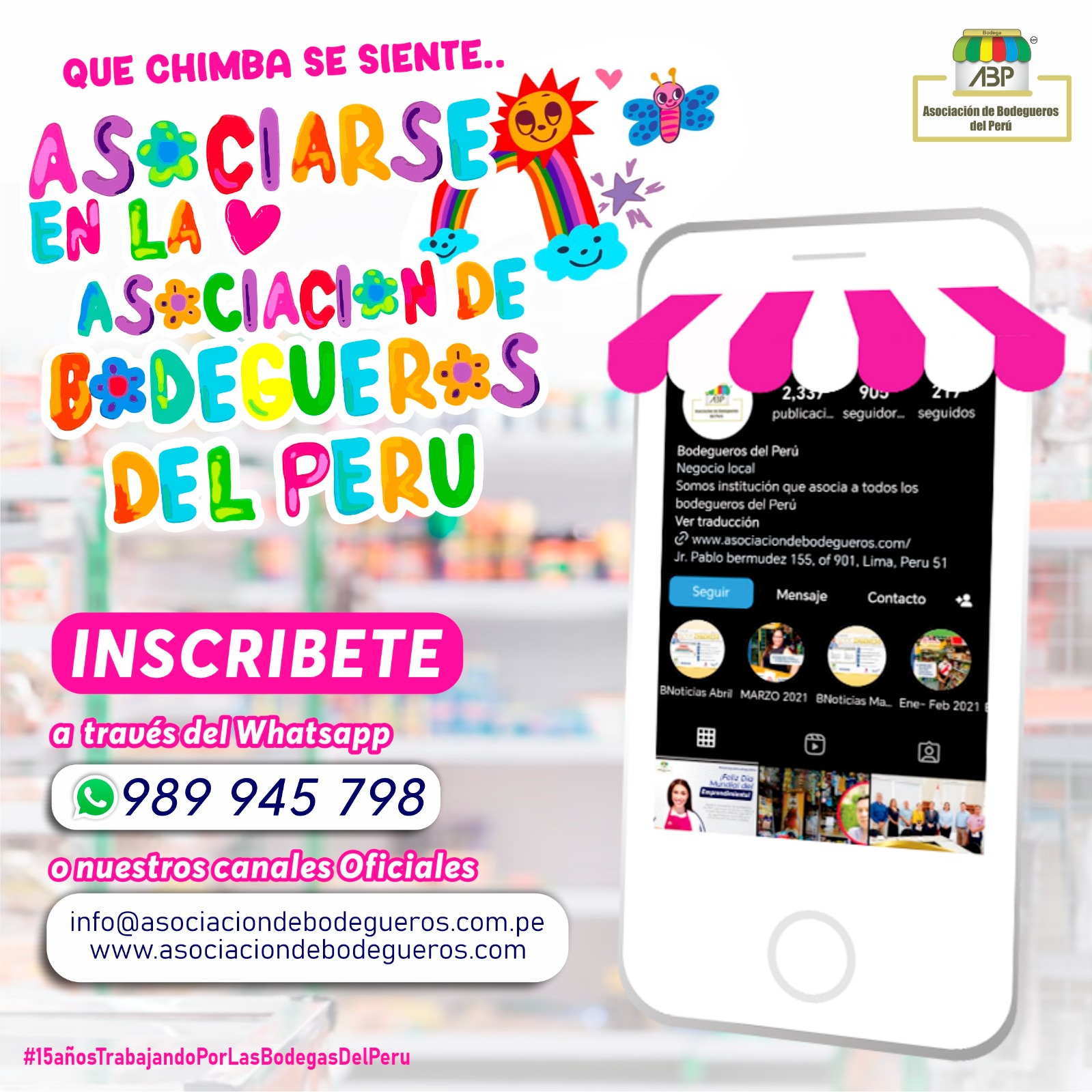 😍 Que chimba se siente… Asociarse a la ABP. 🥳 – Bodegueros